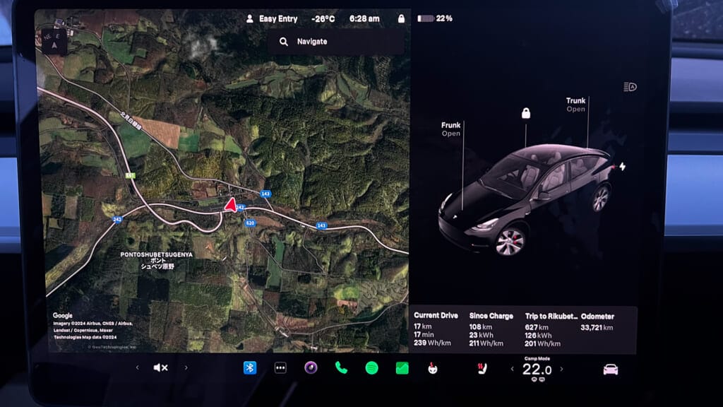 テスラ『モデルY』北海道遠征【後編】マイナス25℃の極限状況でEV車中泊〜消費電力を検証 | EVsmartブログ